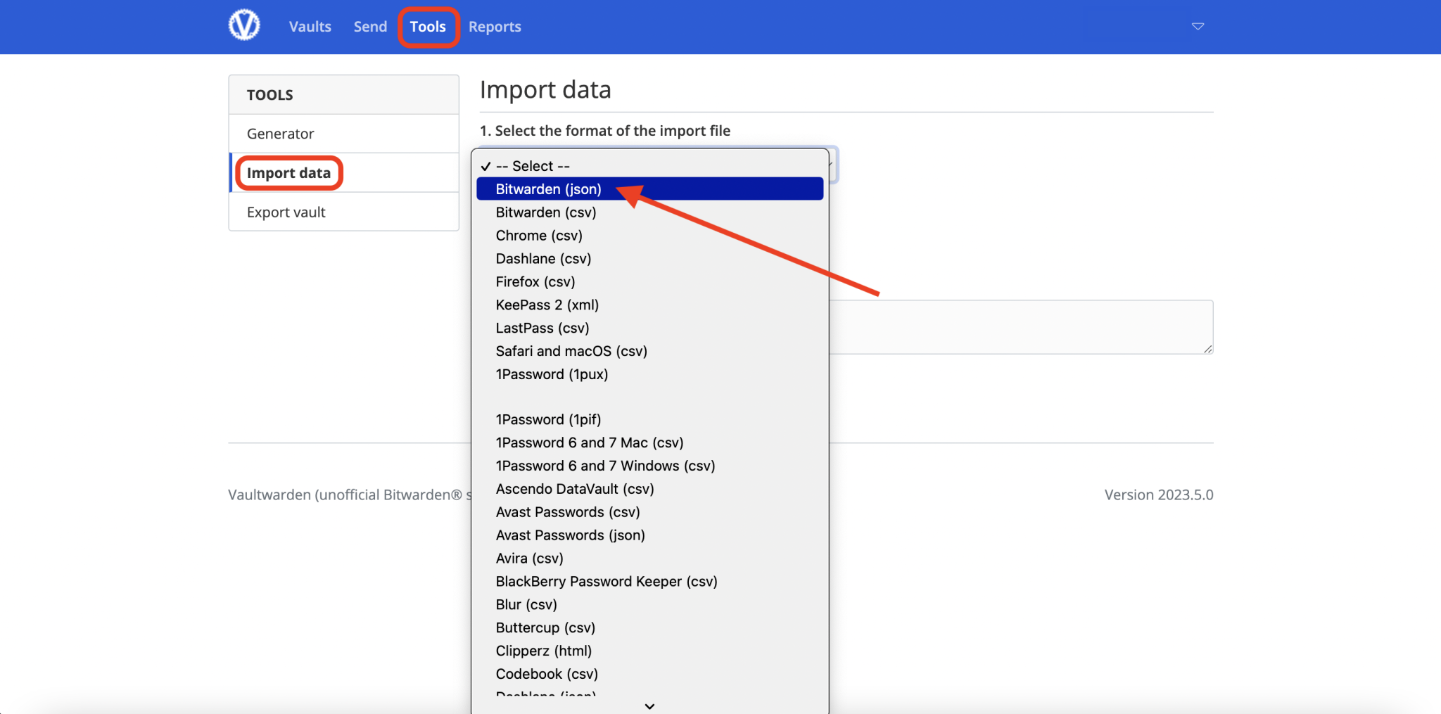Export/Import Vault from Bitwarden to VaultWarden | ADRA Source